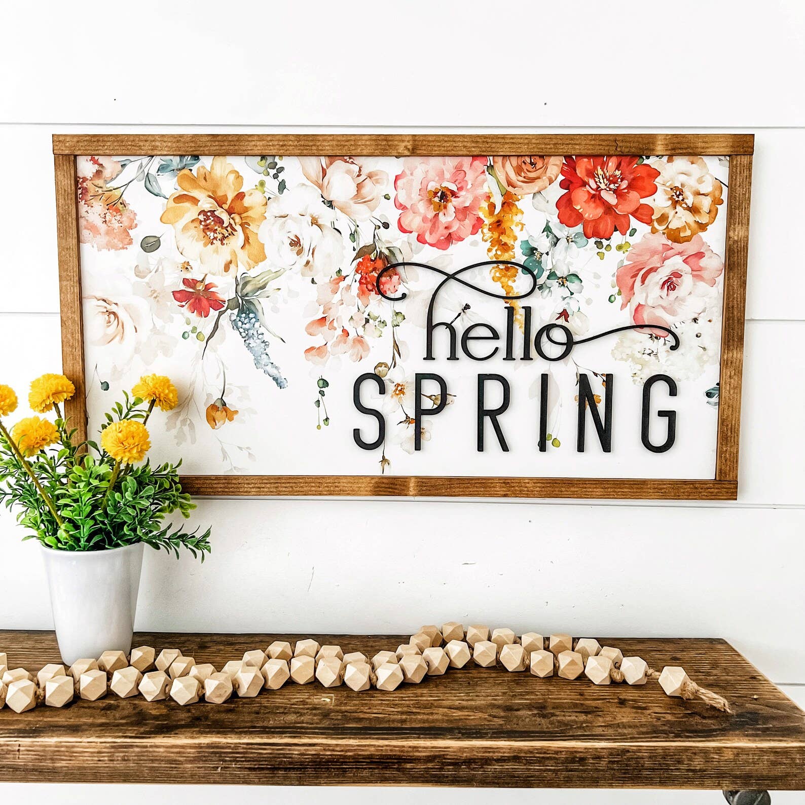 Hello Spring Floral Sign - Pro Day Spa