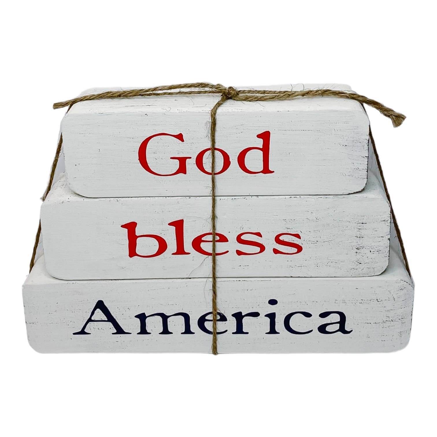 God Bless America Stacked Block Set - Pro Day Spa